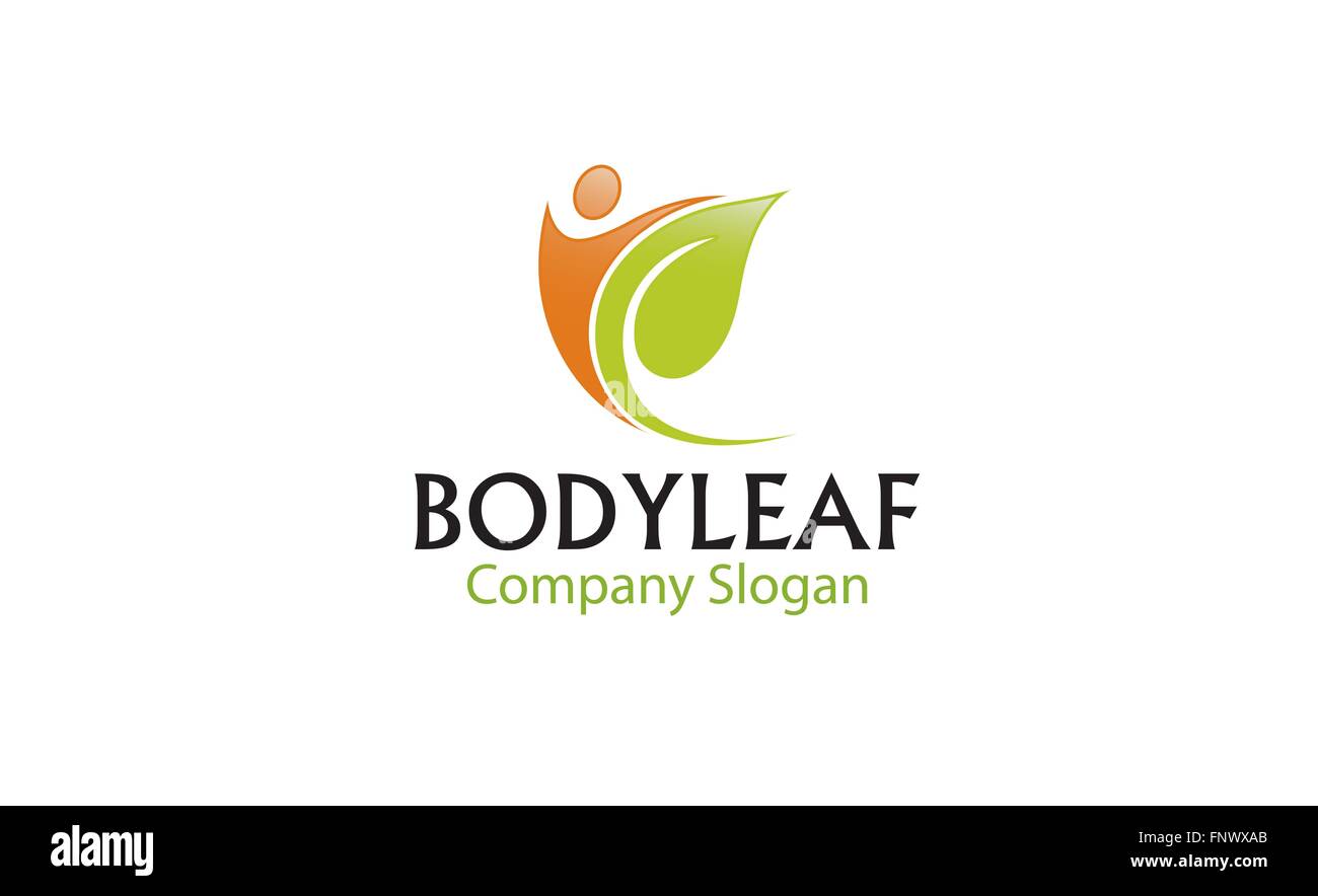 Body Leaf Herbal Therapy Woman Symbol Logo Vector Design Icon Stock ...