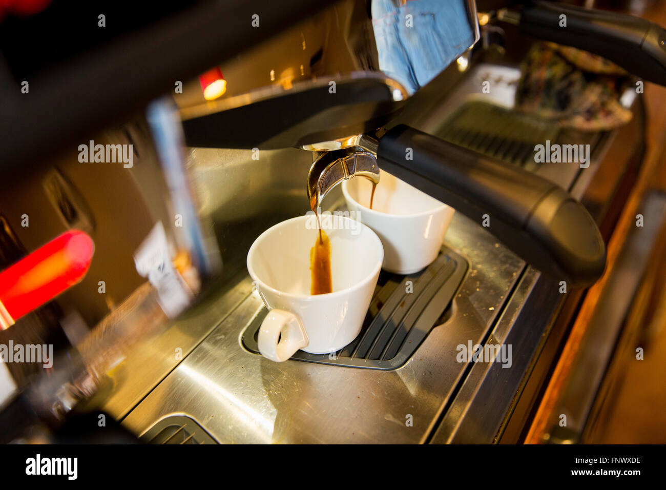 Espresso machine commercial hi-res stock photography and images - Alamy