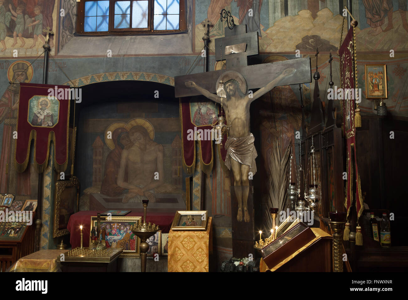 The lamentation of christ icon orthodox hi-res stock photography and ...