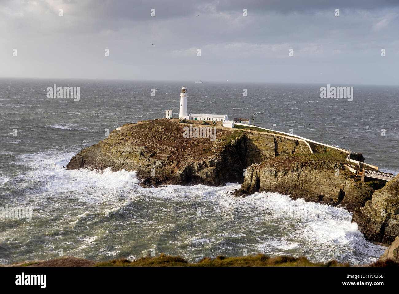 South Stack Lighthouse Holyhead Anglesey North Wales Uk Stock Photo - Alamy