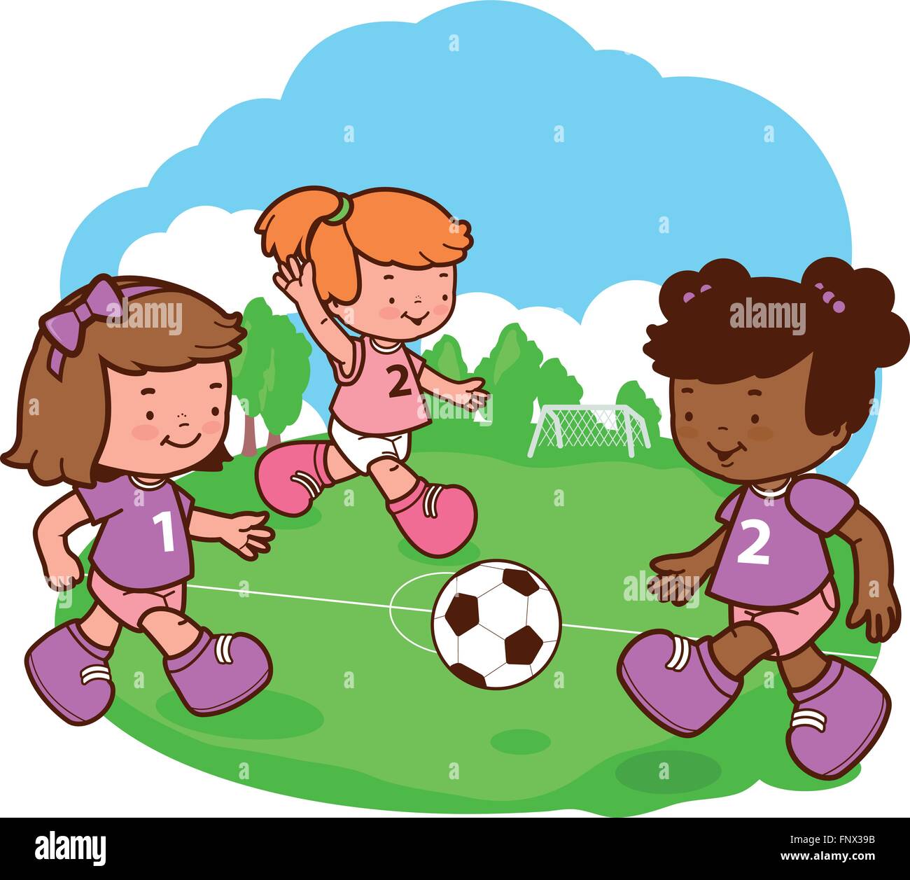Clipart Children Playing Football