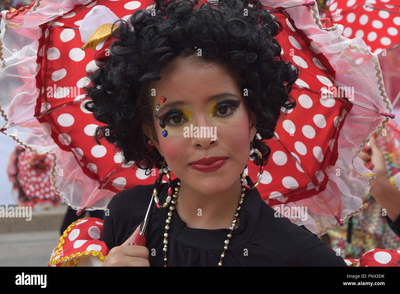 Negrita Puloy custome from Barranquilla Colombia Stock Photo - Alamy