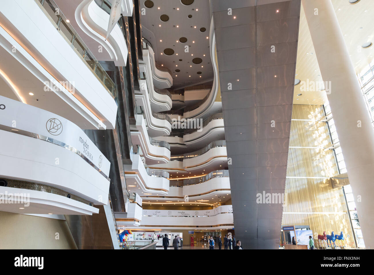 Inside the Meydan Grandstand Dubai UAE Stock Photo - Alamy