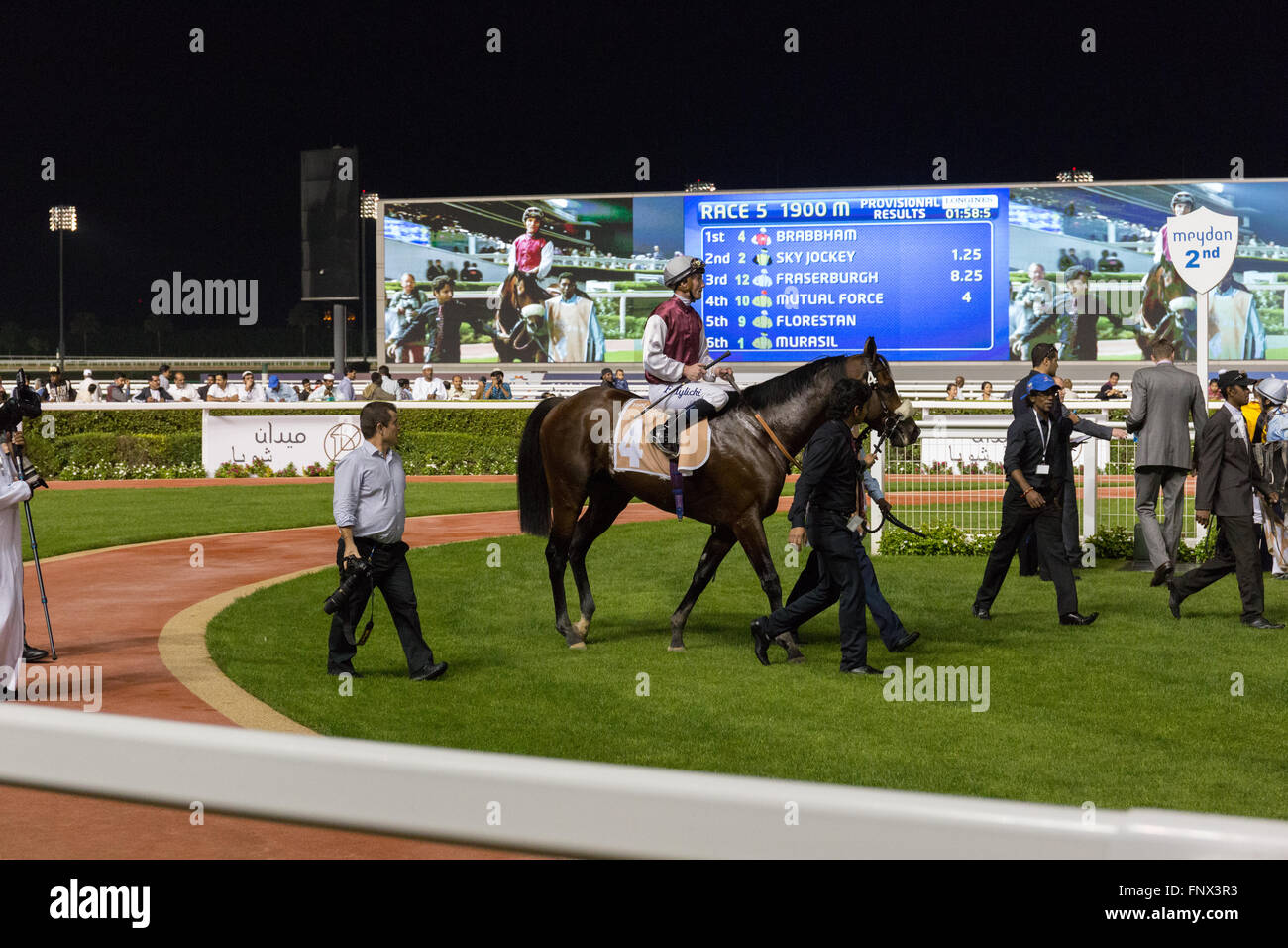 The Paddock at the Meydan racecourse Dubai Stock Photo - Alamy