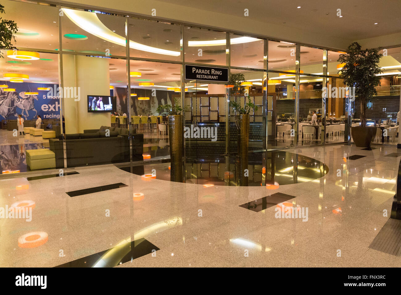 The Parade ring restaurant at the Meydan, Dubai Stock Photo - Alamy