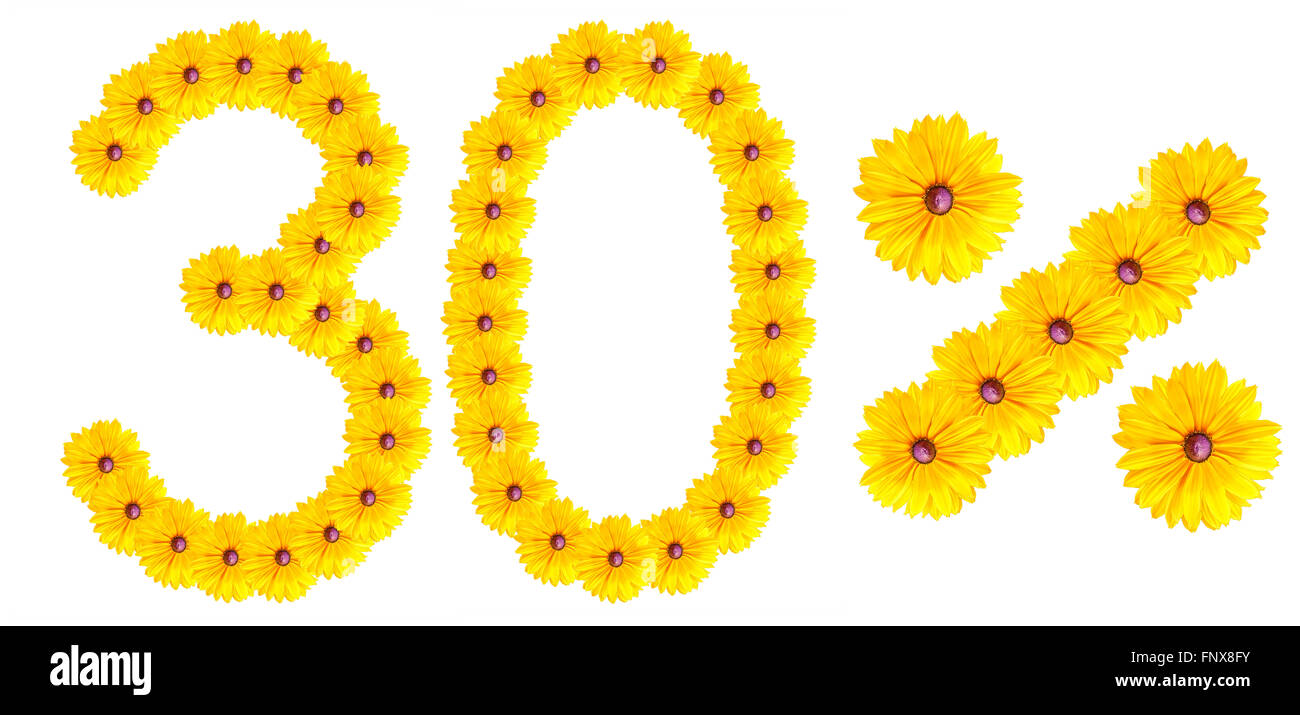 figures 30% of the letters written by flowers Stock Photo - Alamy