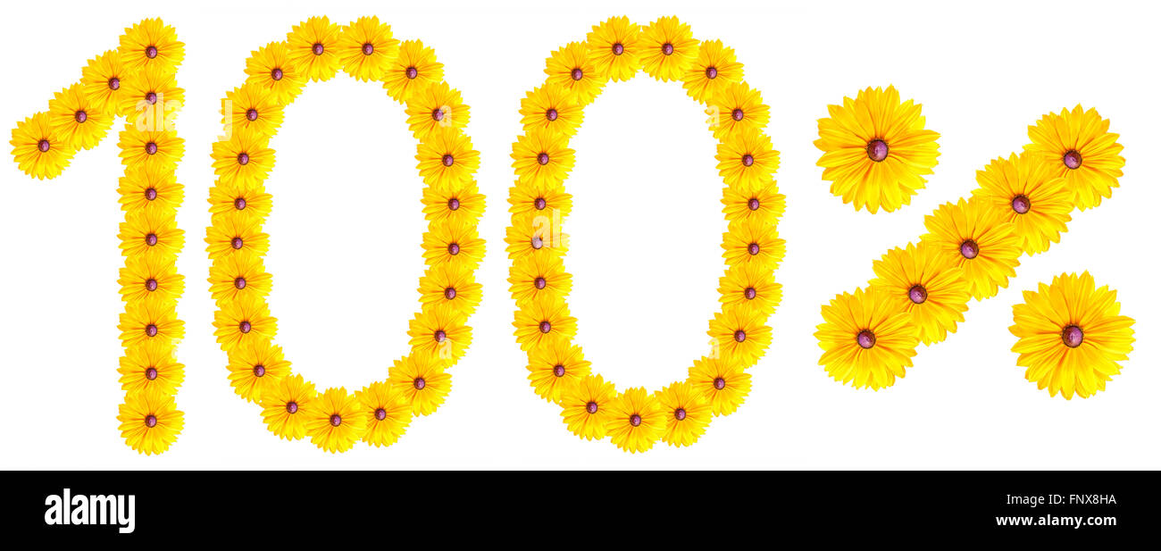 figures 100% of the letters written by flowers Stock Photo - Alamy