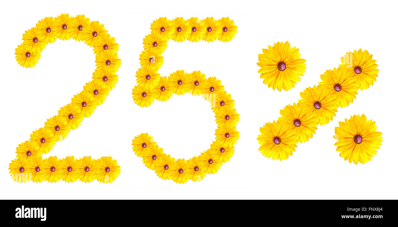 figures 25% of the letters written by flowers Stock Photo - Alamy