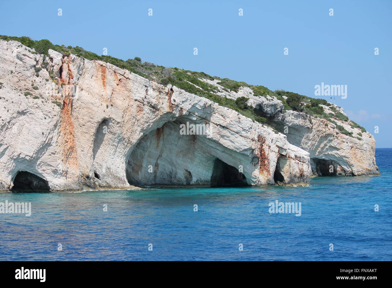 Zykynthos, Greek Island, - May 29th 2016, view from boat of stunning ...