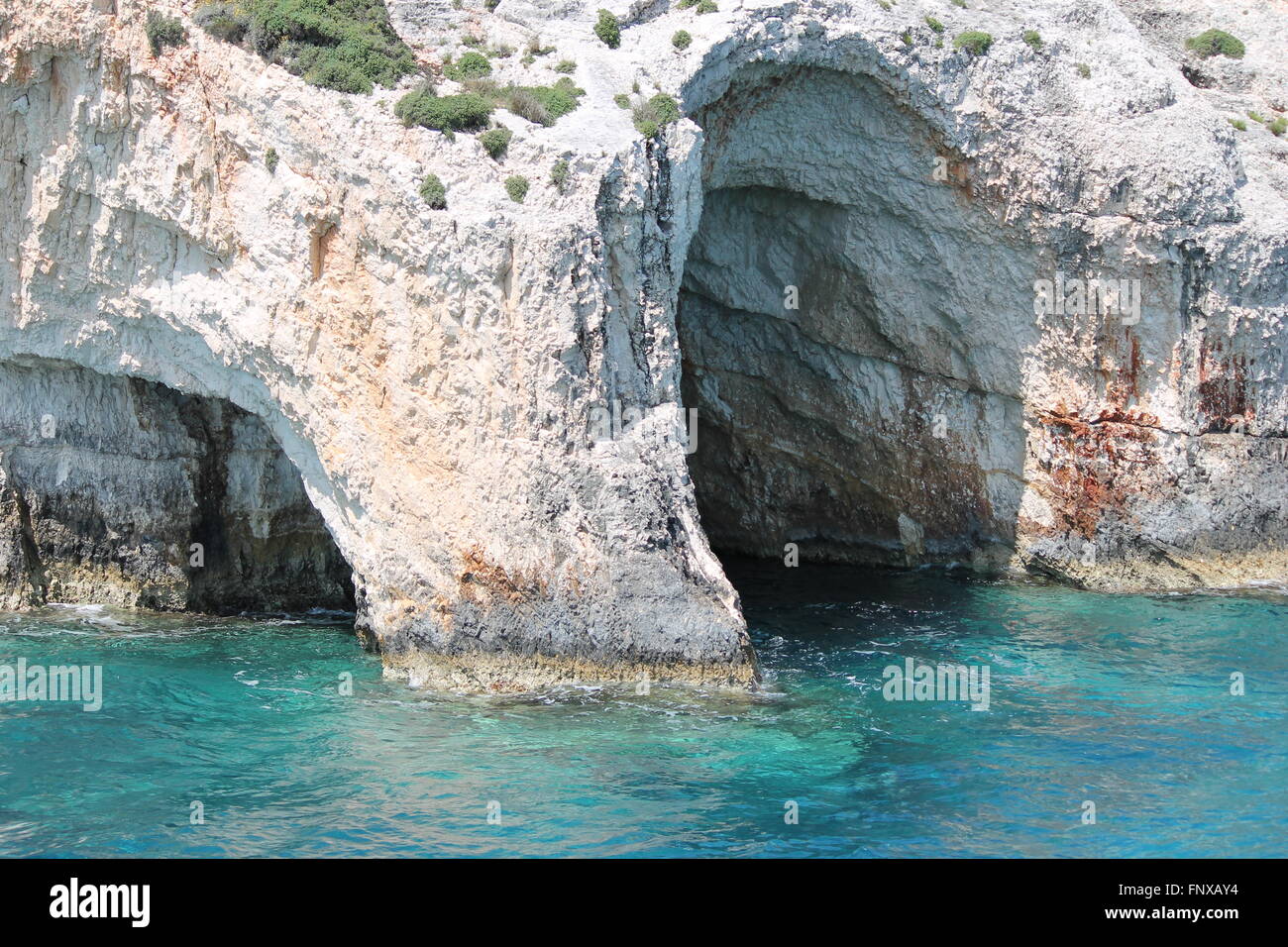 Zykynthos, Greek Island, - May 29th 2016, view from boat of stunning ...