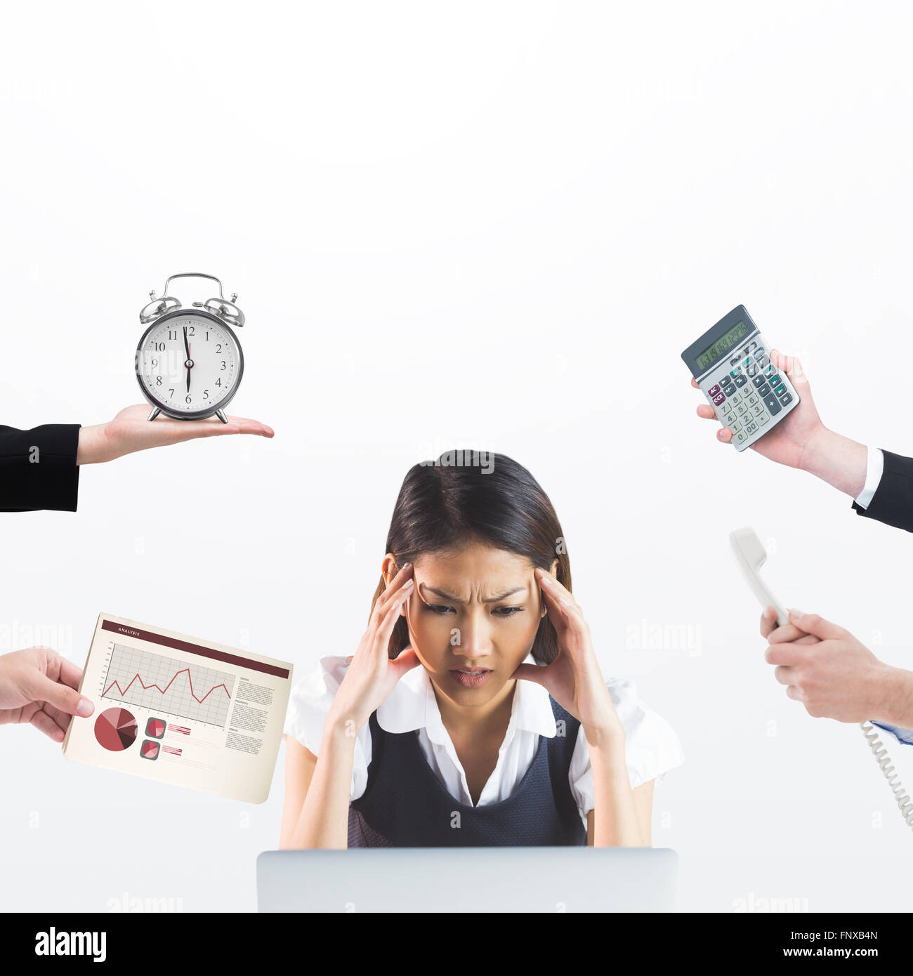 Working businessman white alarm clock hi-res stock photography and ...