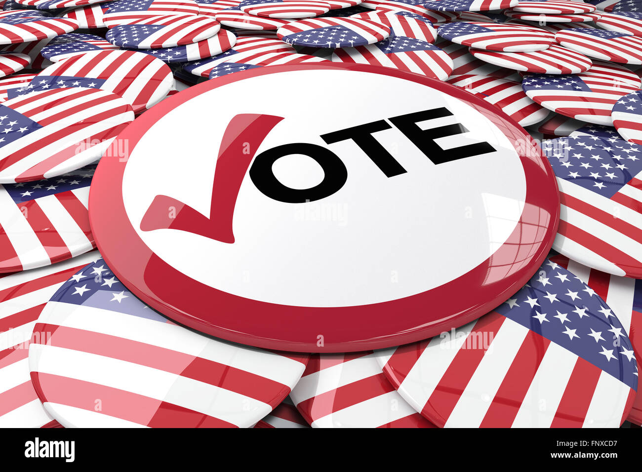 Composite image of vote button Stock Photo - Alamy