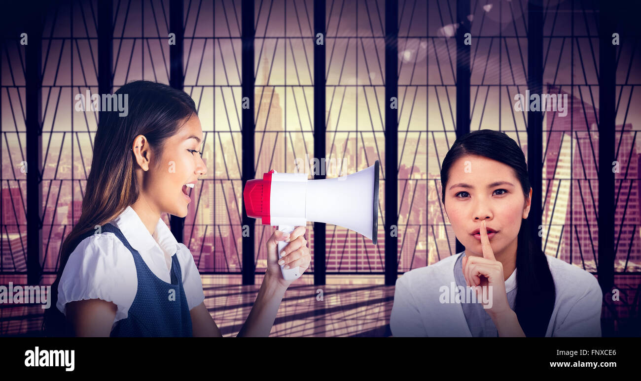 White silence sign window hi-res stock photography and images - Alamy