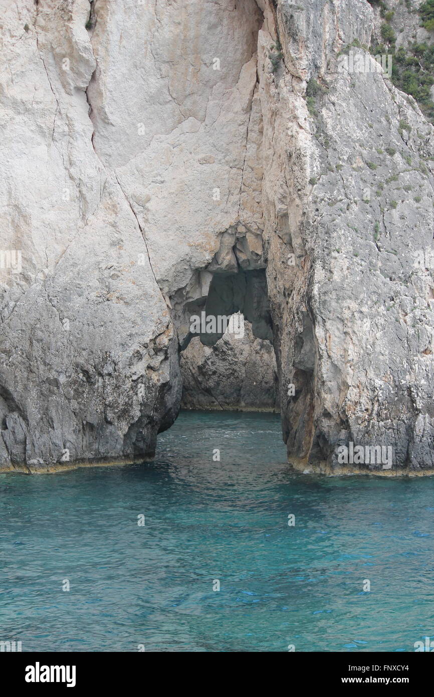 Zykynthos, Greek Island, - May 29th 2016, view from boat of stunning ...