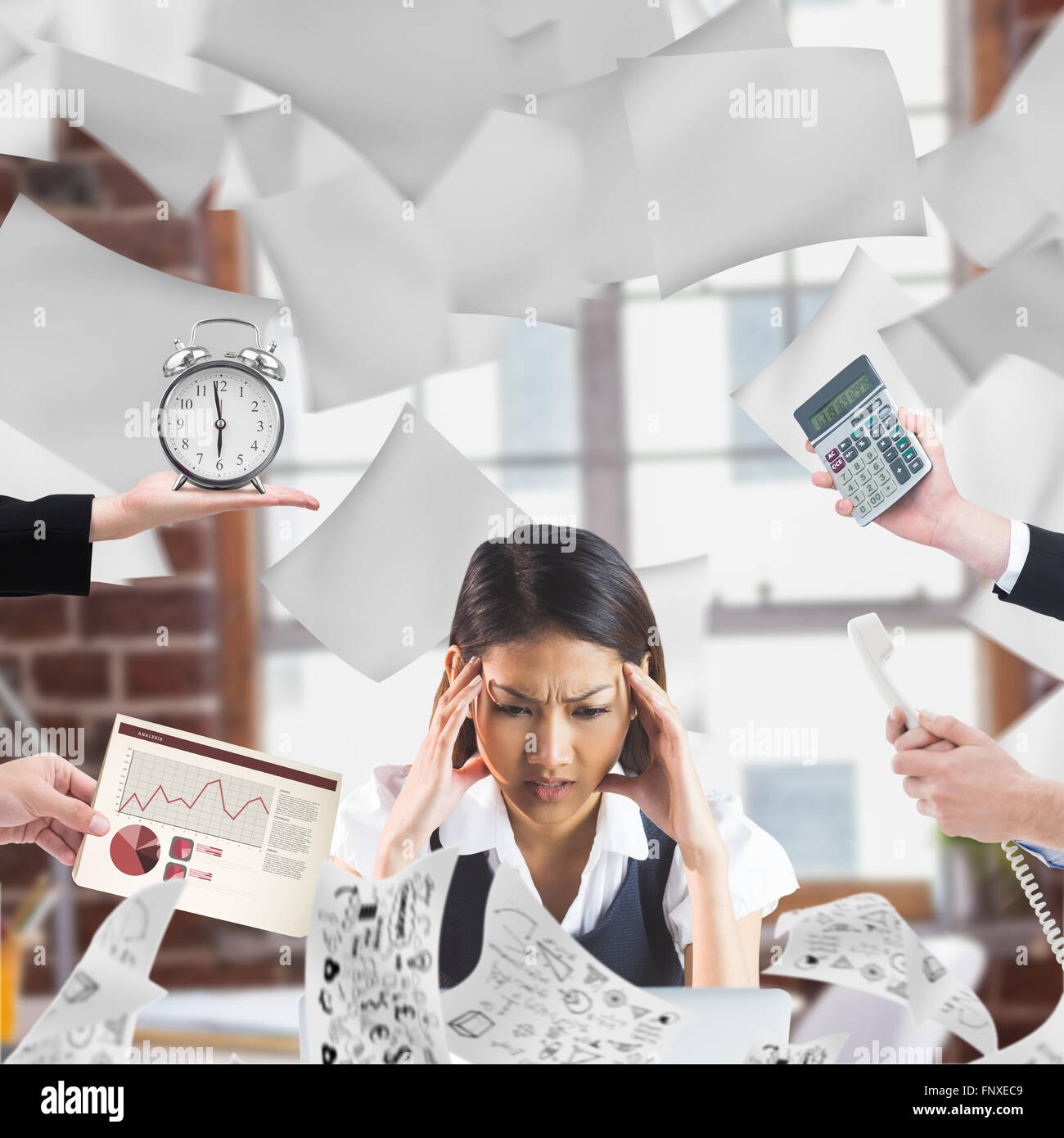 Working businessman white alarm clock hi-res stock photography and ...