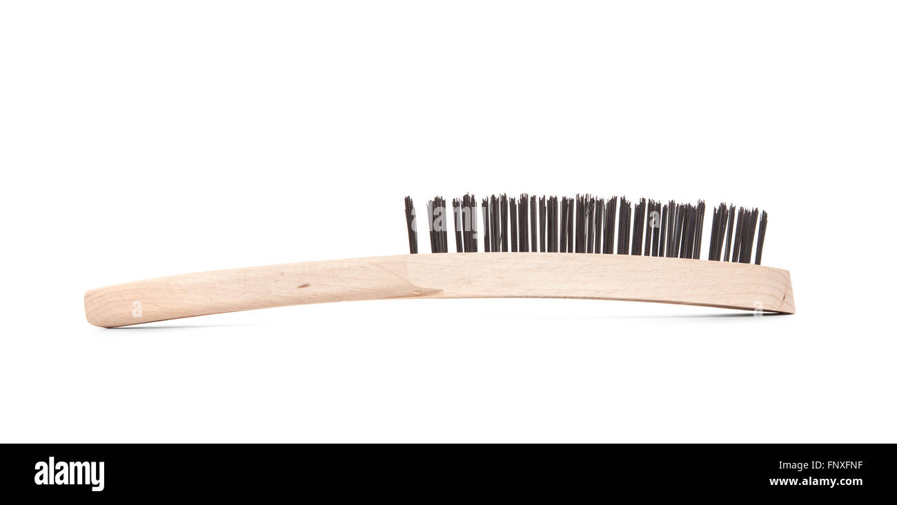 Standard wire scratch brush. All on white background Stock Photo - Alamy