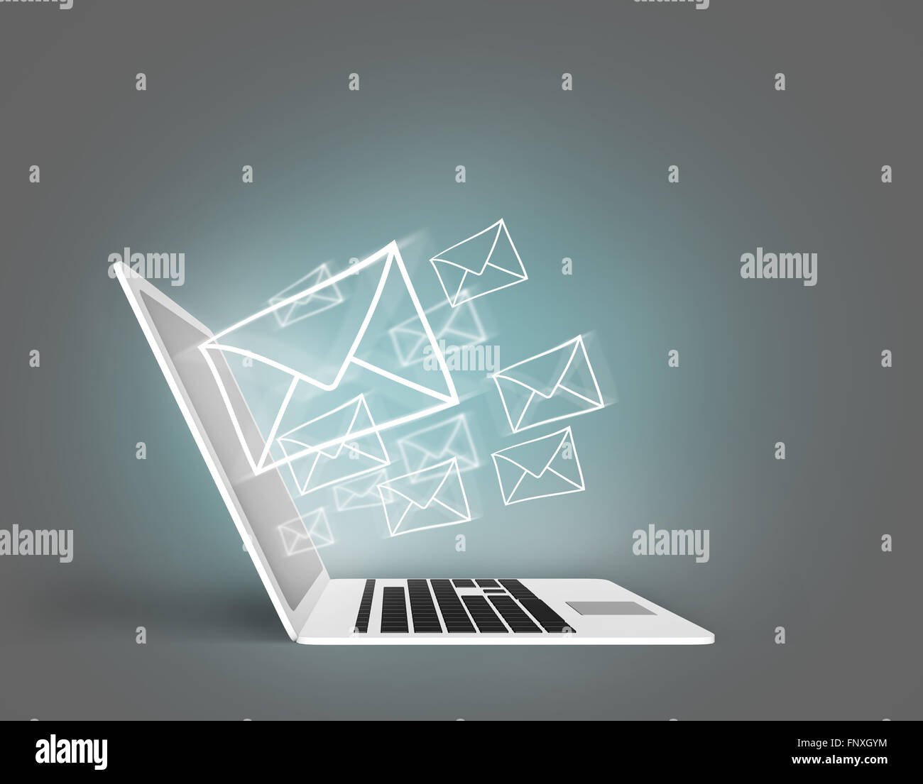 Digital marketing email laptop envelope hi-res stock photography and ...