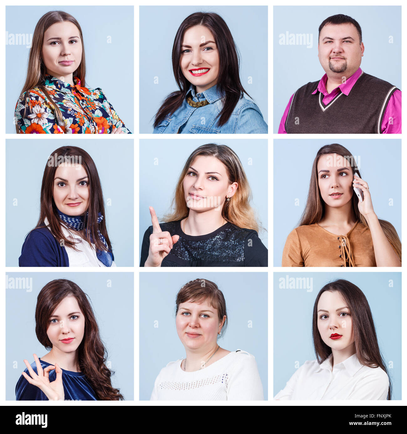 Portrait group male female hi-res stock photography and images - Alamy