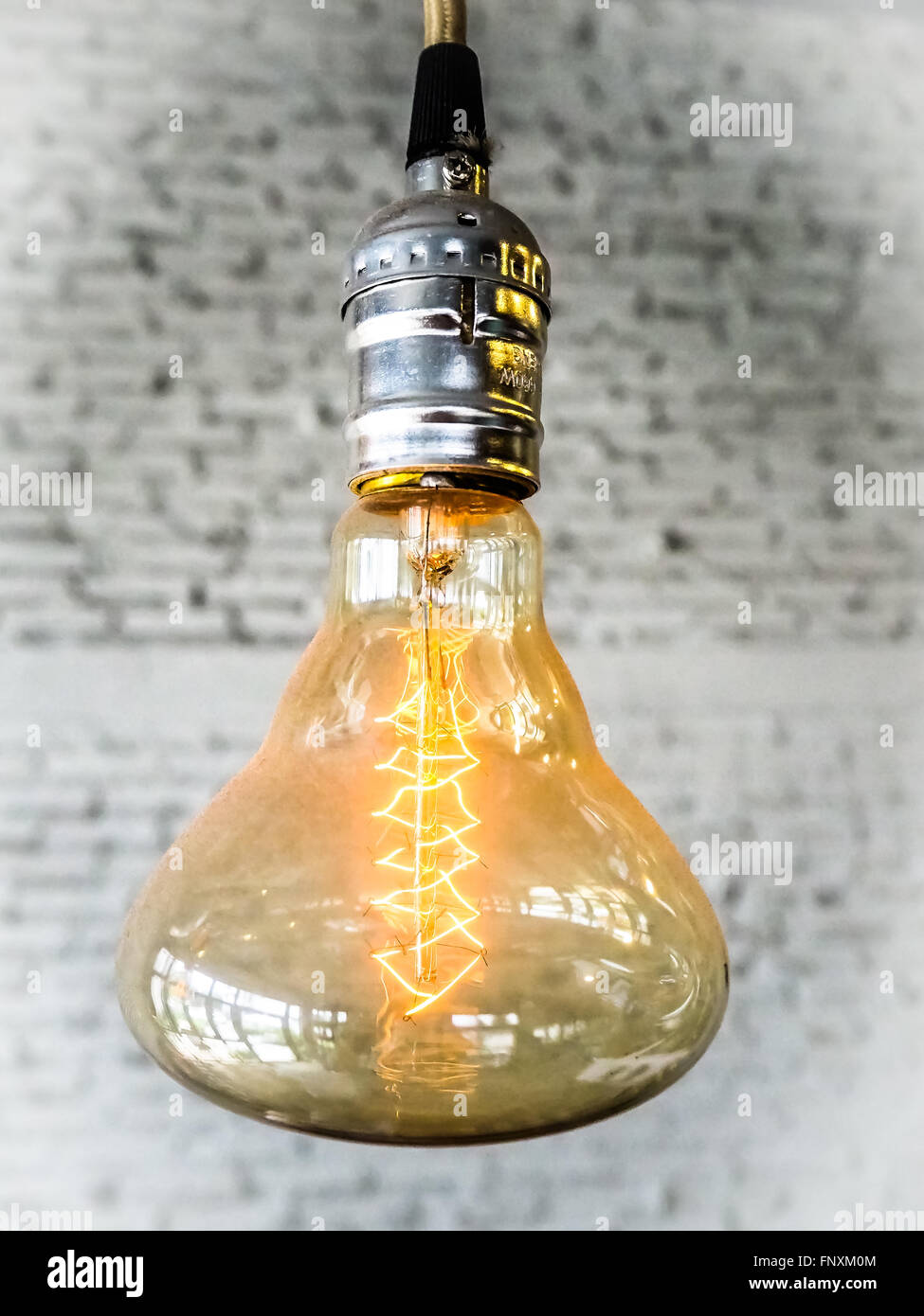 Retro Light Bulb Interior Design Idea Stock Photo - Alamy