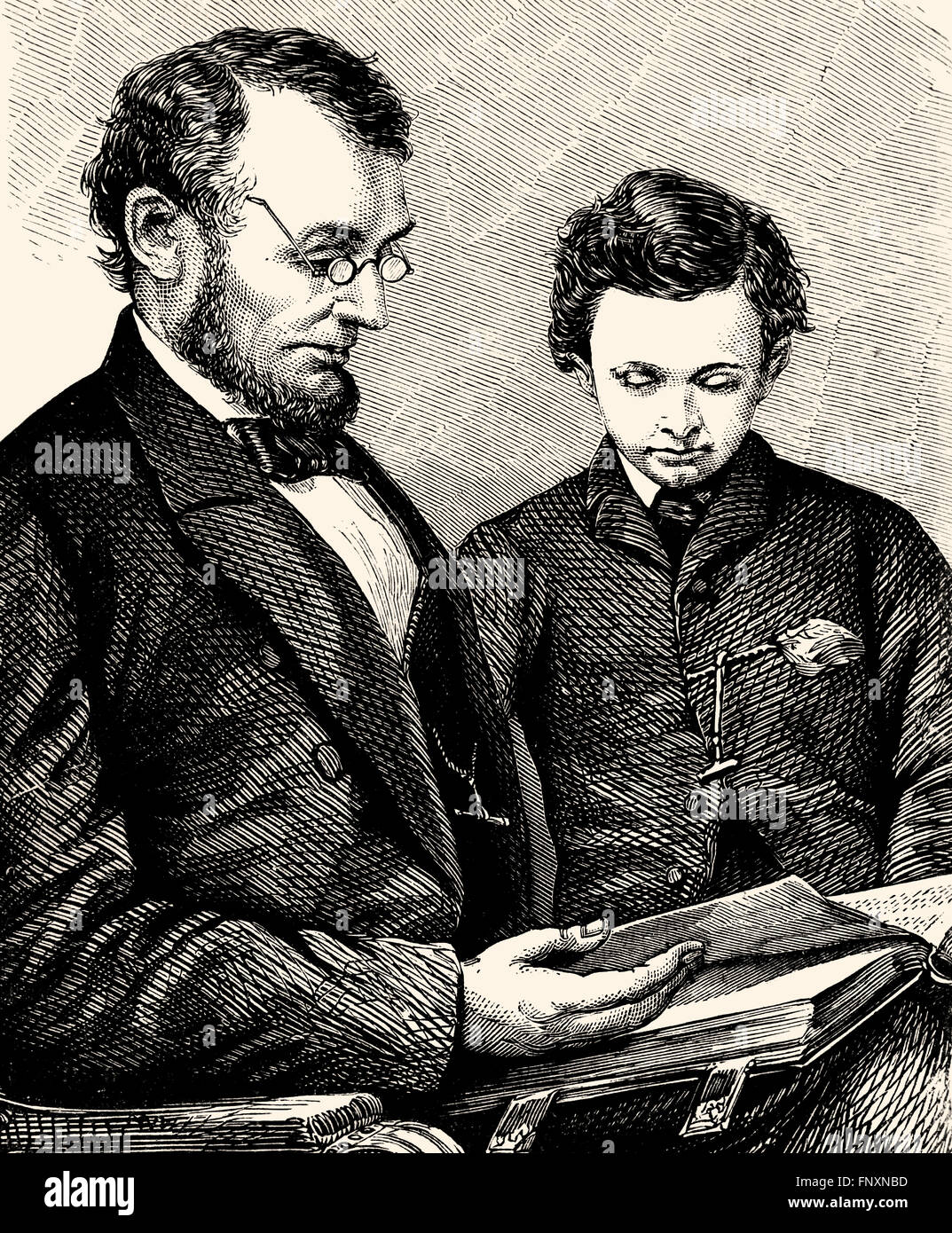 President abraham lincoln with son tad hi-res stock photography and ...