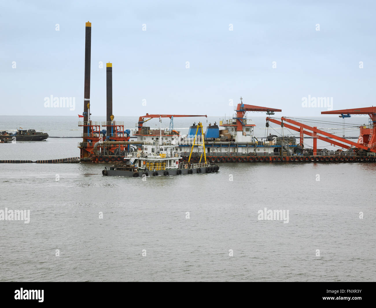 Oil Production Vessels and Supply Ships at the port of Walvis Bay ...