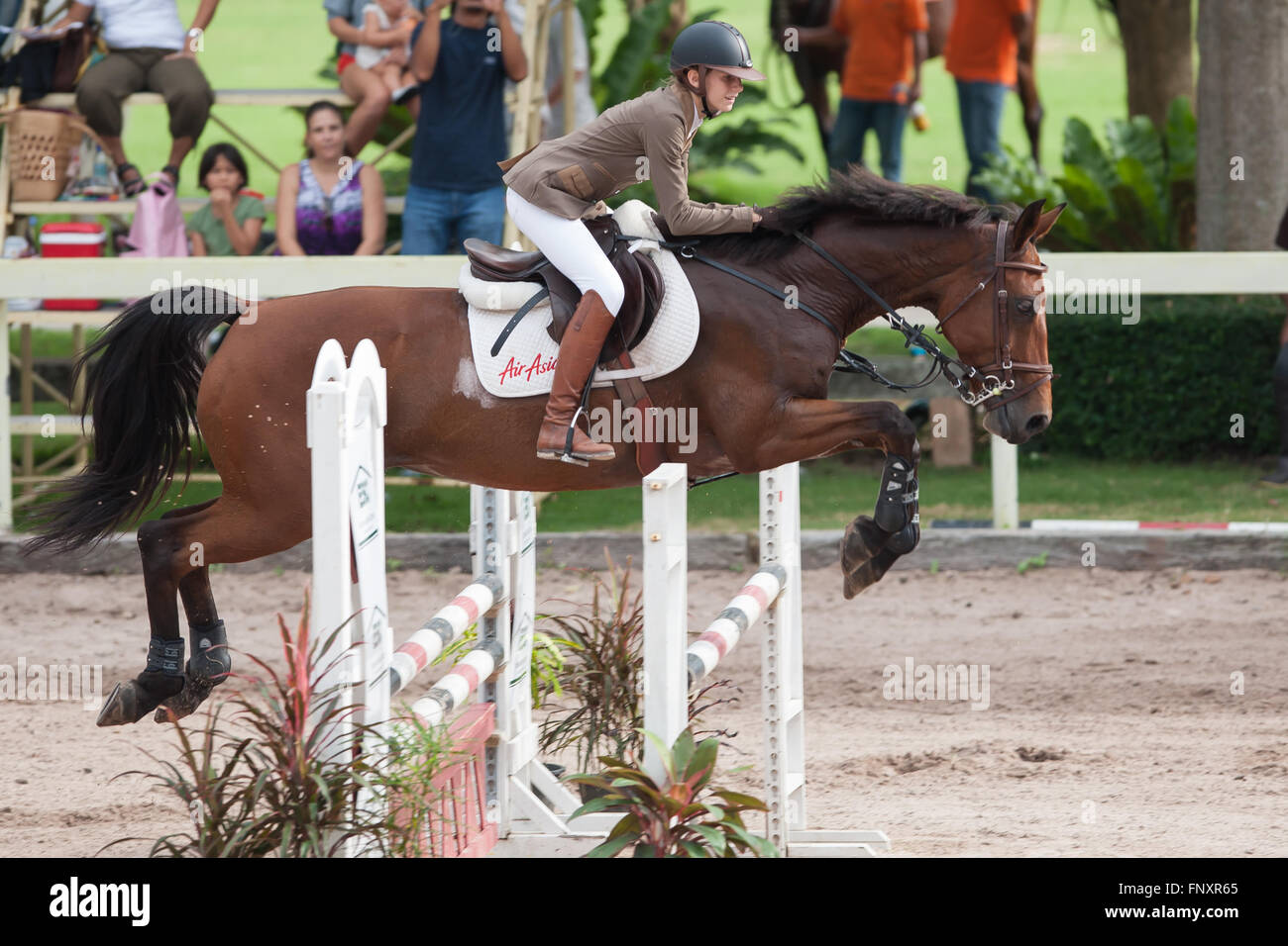 Ride Horse Show Jumping Stock Photo - Alamy