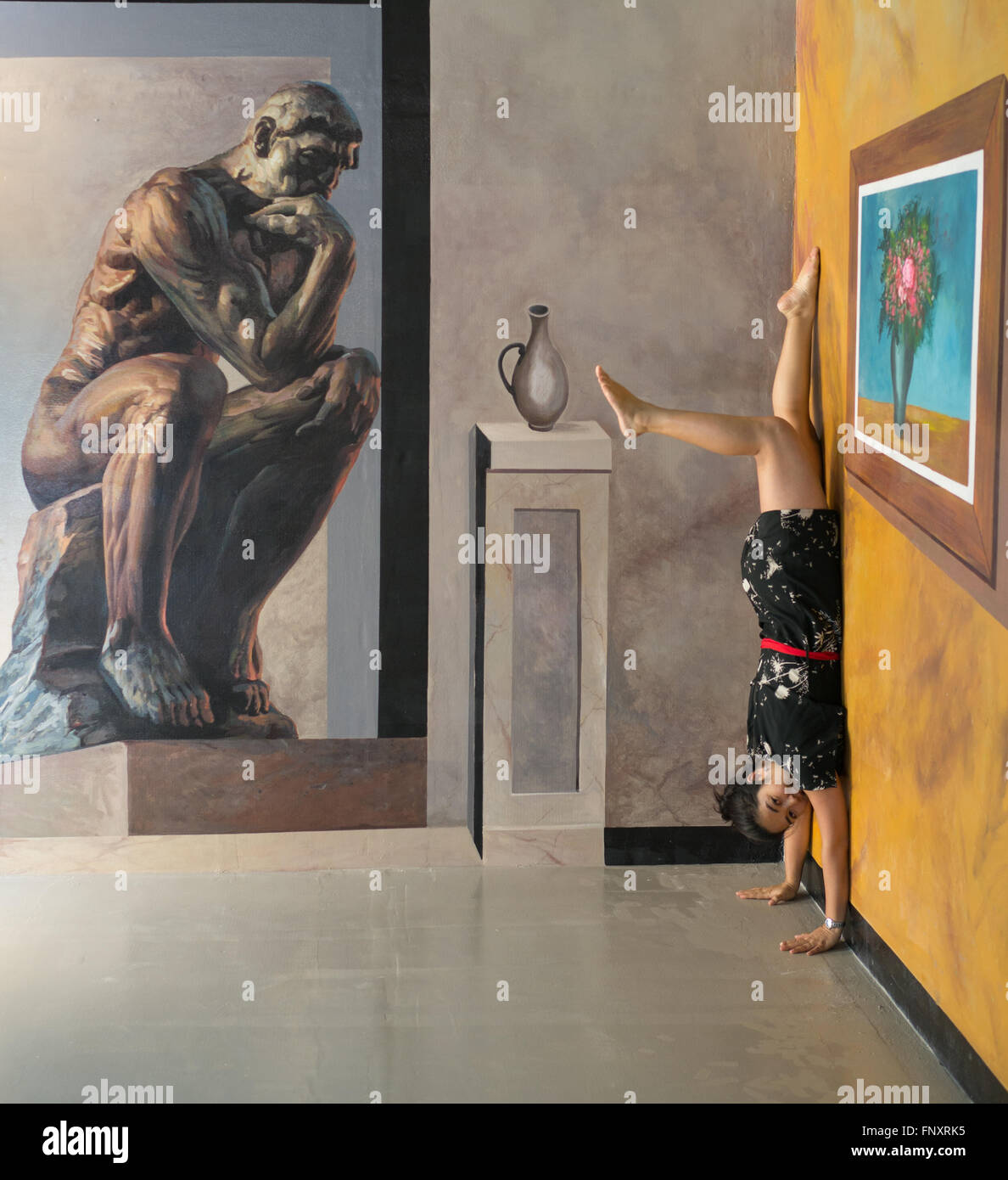 People enjoying an Interactive Art Exhibition Stock Photo - Alamy