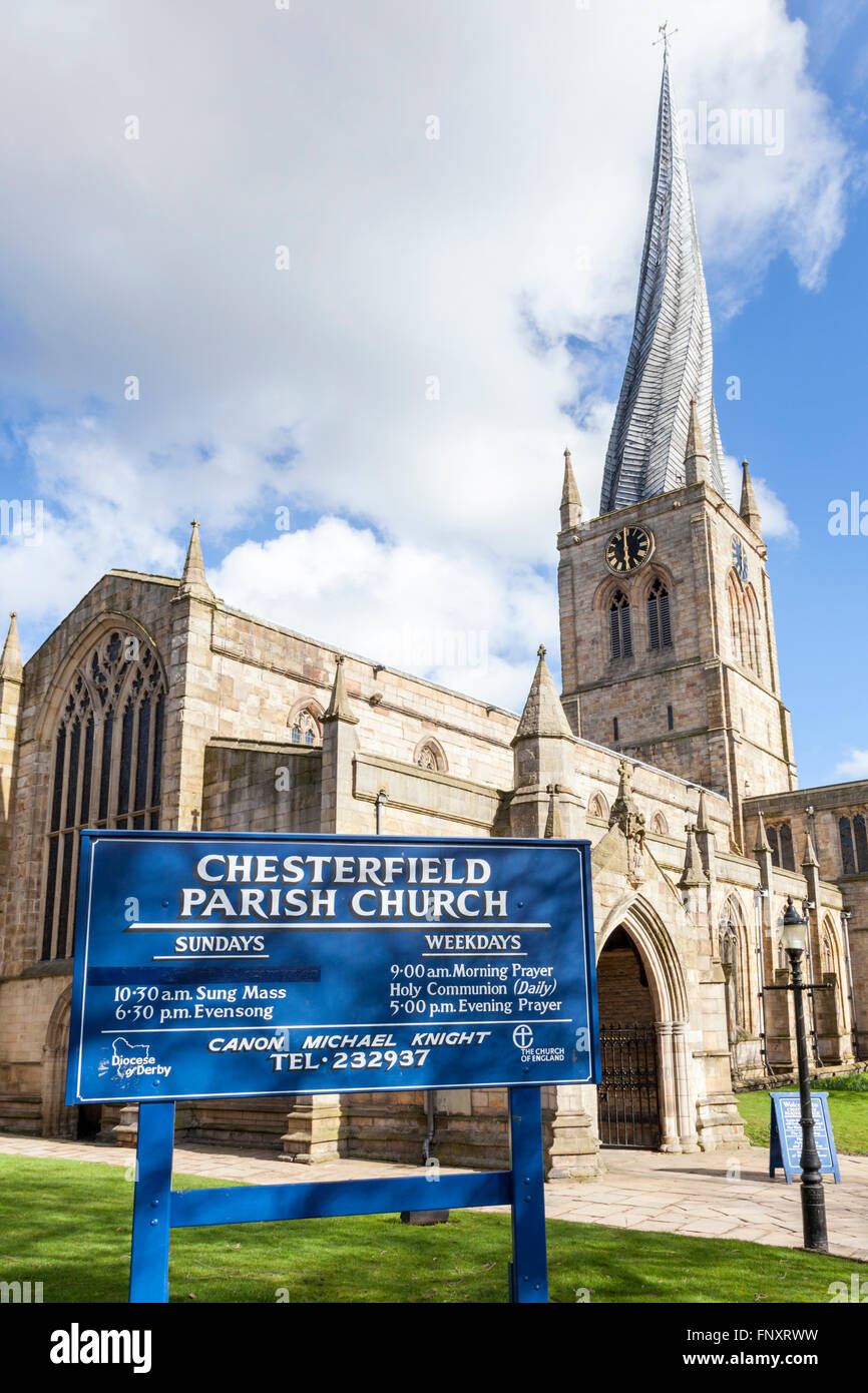 St Mary and All Saints Church, Chesterfield Parish Church with its ...