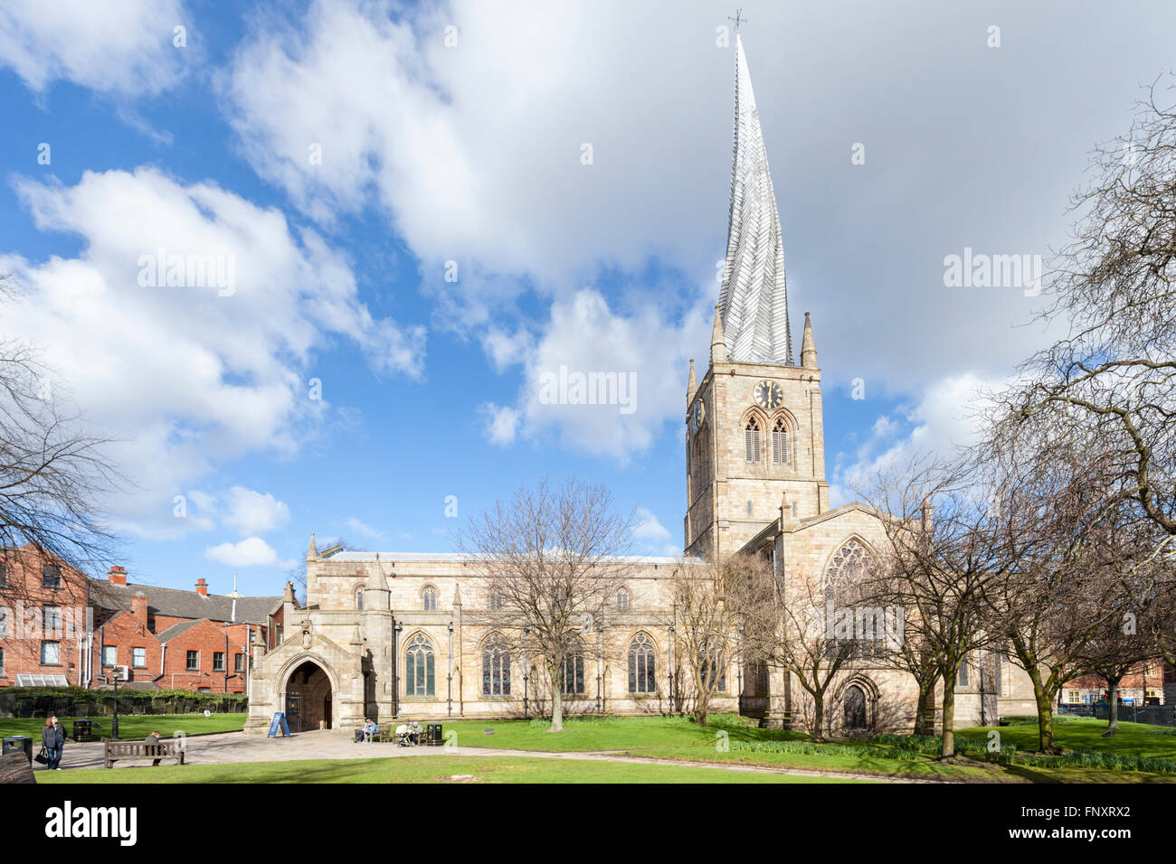 St Mary and All Saints Church, Chesterfield with its famous crooked ...