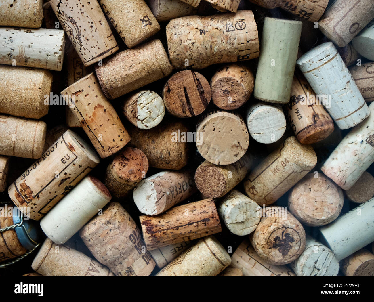 Background of used Italian wine corks Stock Photo - Alamy