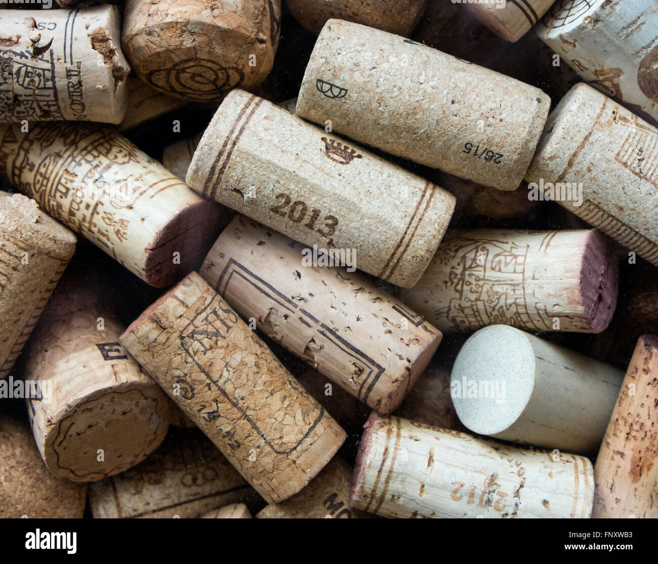 Background of used Italian wine corks Stock Photo - Alamy