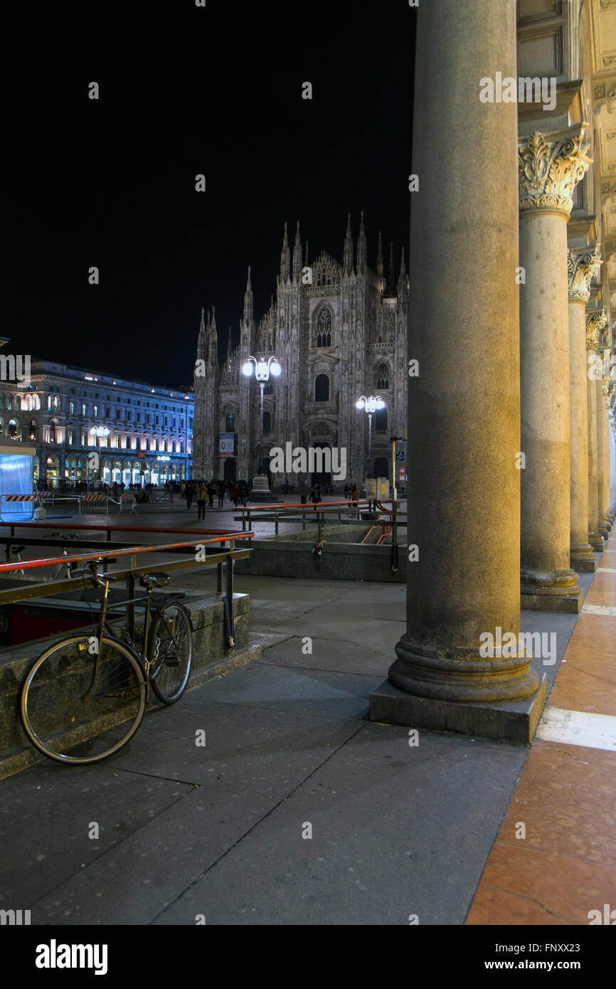 View of columns in the Duomo square, milan Stock Photo - Alamy