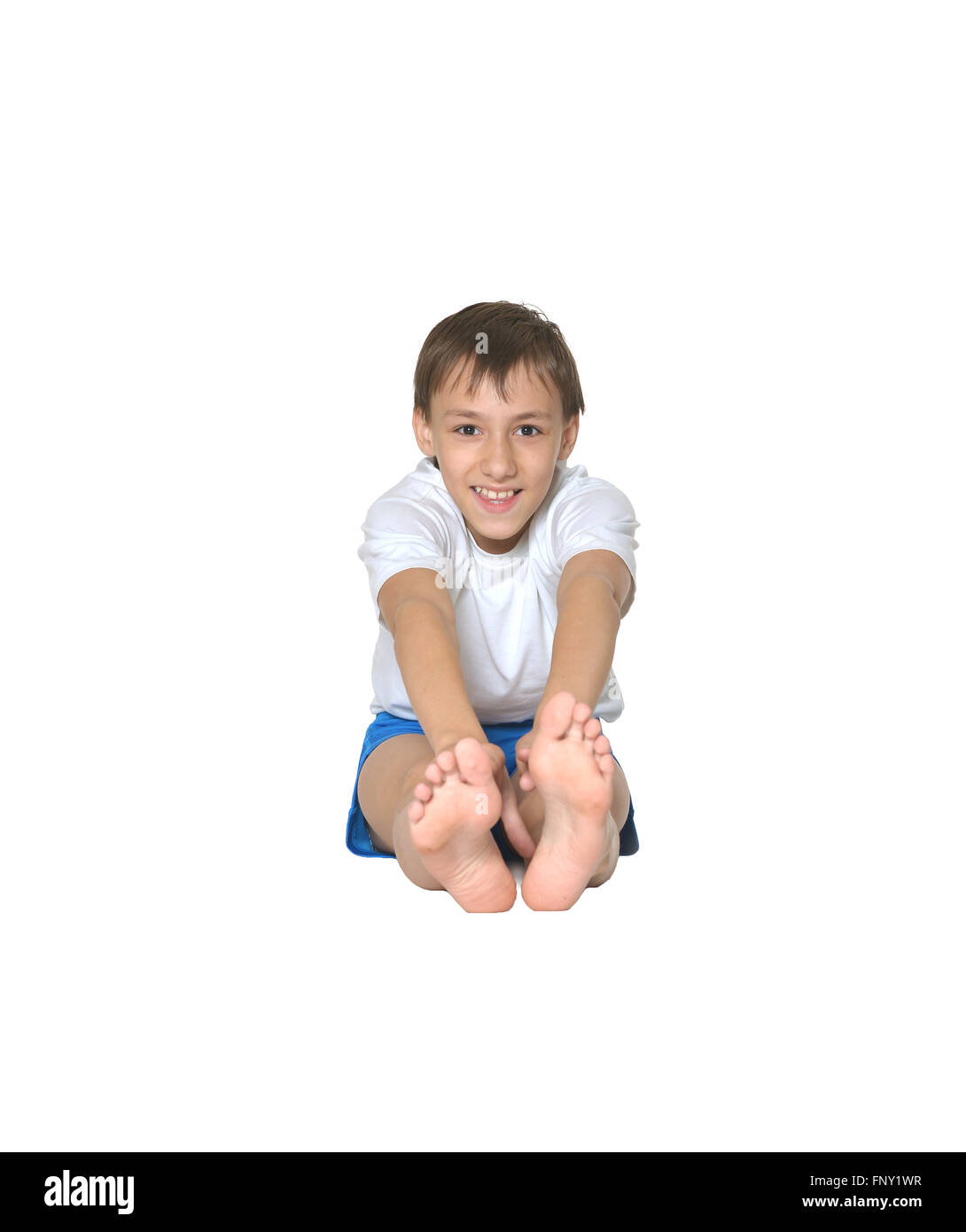 Young boy doing Stock Photo - Alamy