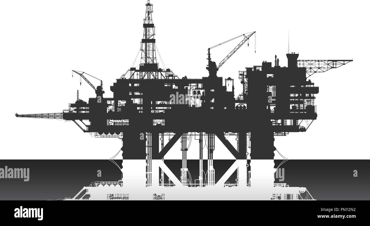 Offshore Crude Oil Rig Platform Stock Vector Images - Alamy