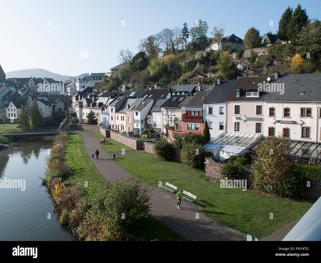 Saarburg and the river Saar in Germany Stock Photo - Alamy