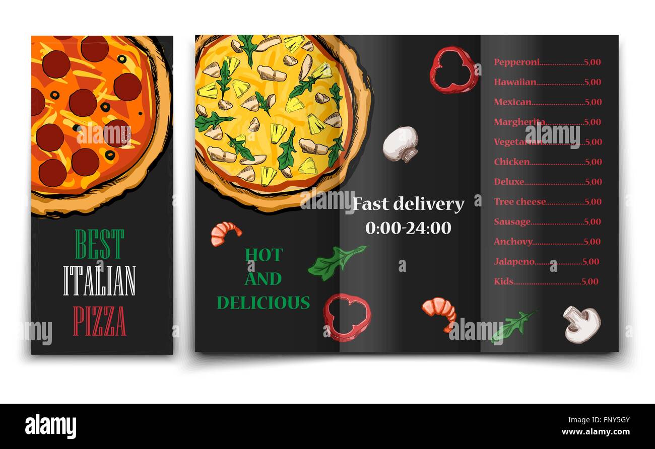 Italian food menu cover Cut Out Stock Images & Pictures - Alamy