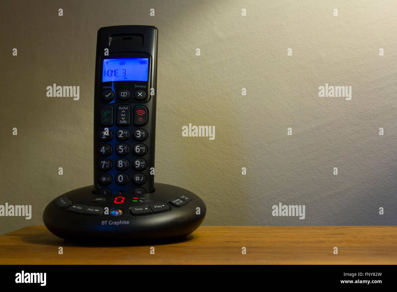 A telephone handset - UK - with built in answer machine Stock Photo - Alamy