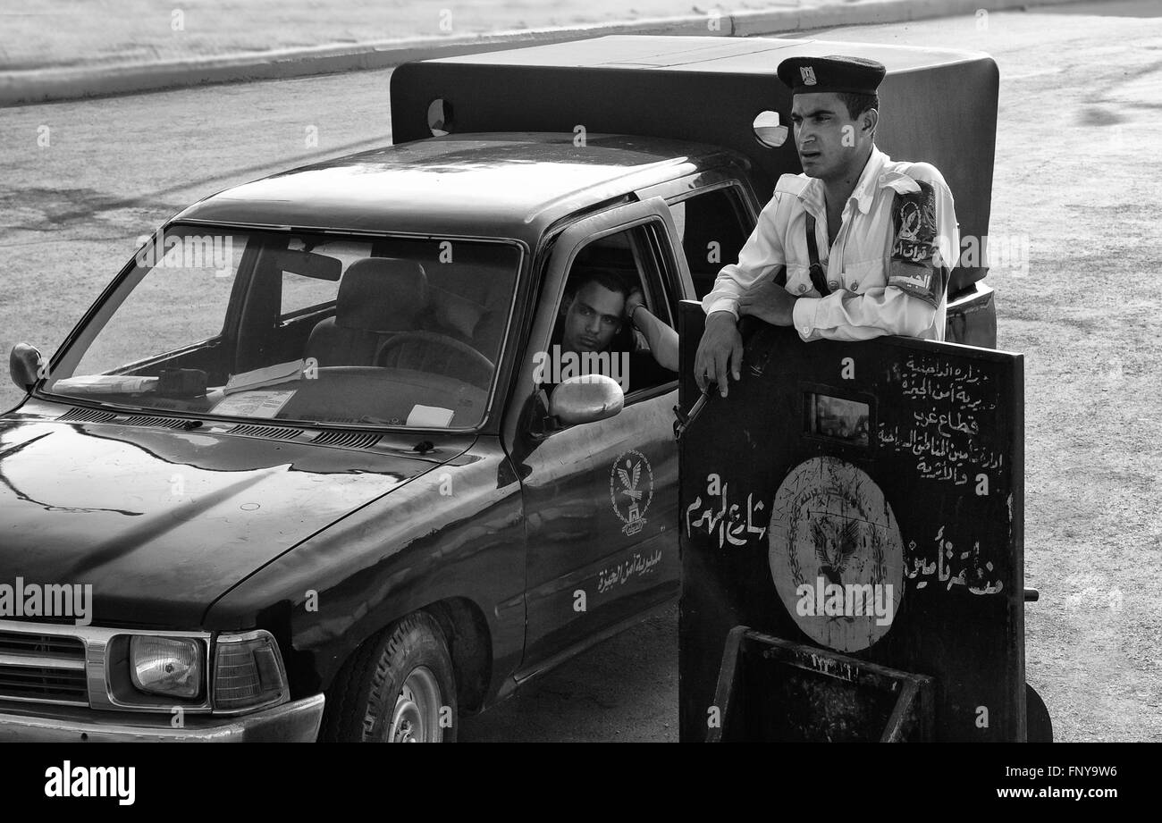 Egyptian police road check point High Resolution Stock Photography and ...