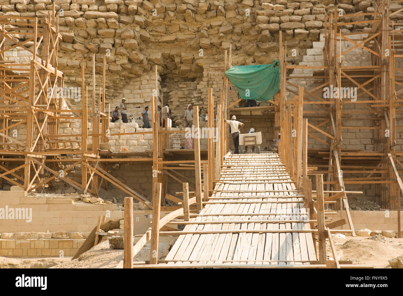 Restoration works of Saqqara Pyramid area, Egypt. Conservation and ...