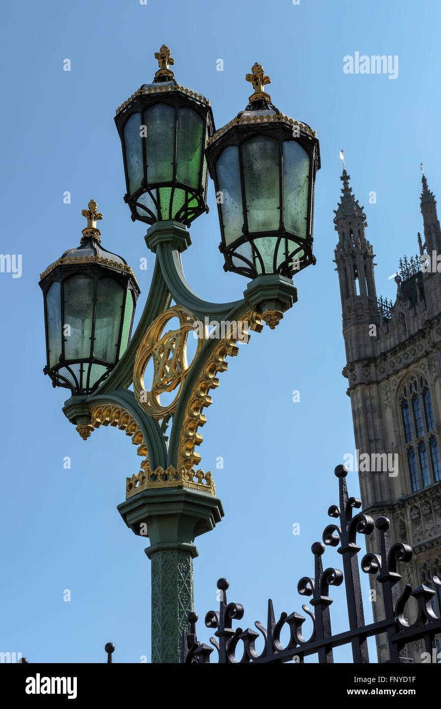 Decorative Lamp on Westminster Bridge Stock Photo - Alamy