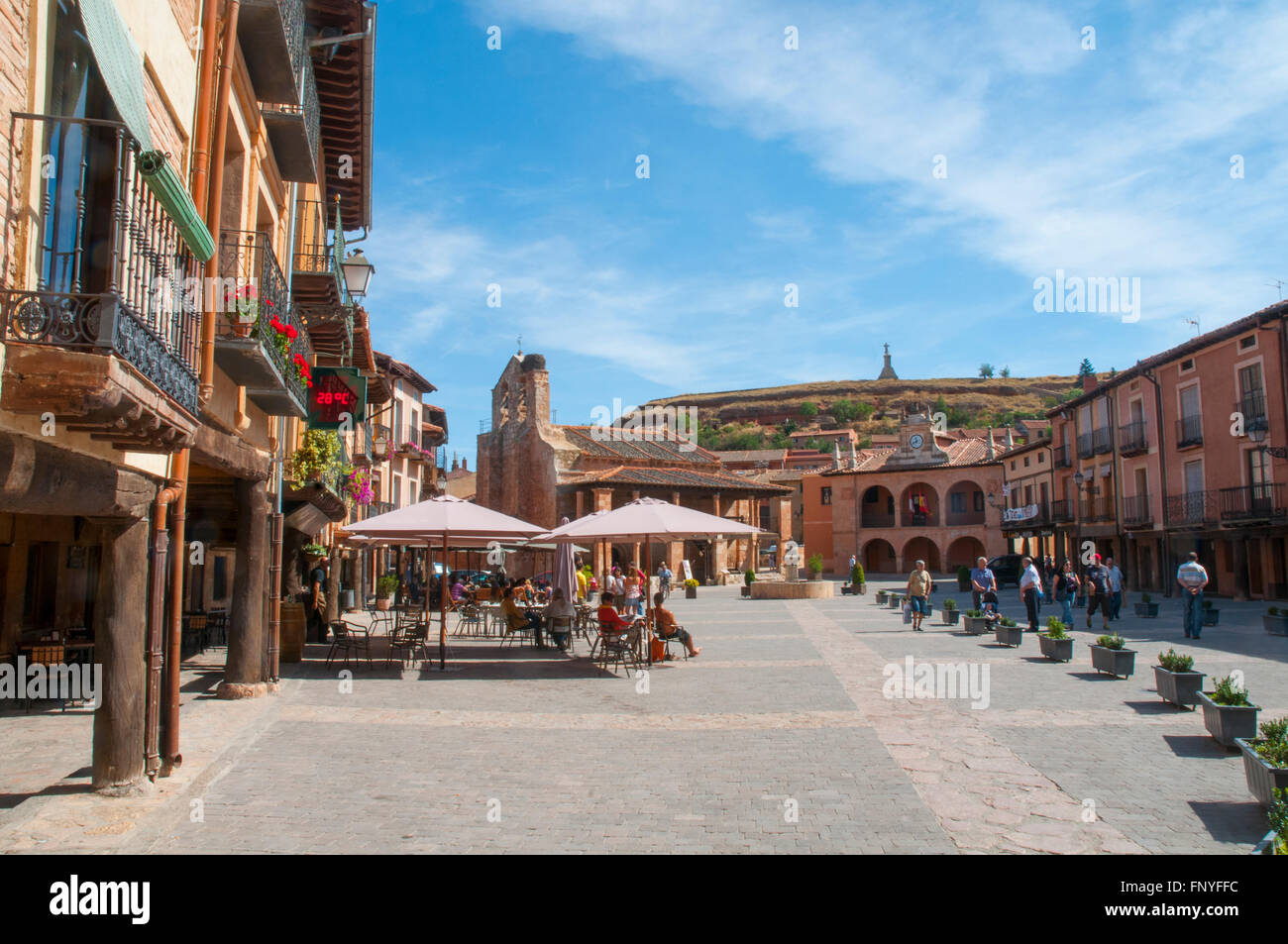 Main Square. Ayllon, Segovia province, Castilla Leon, Spain Stock Photo ...