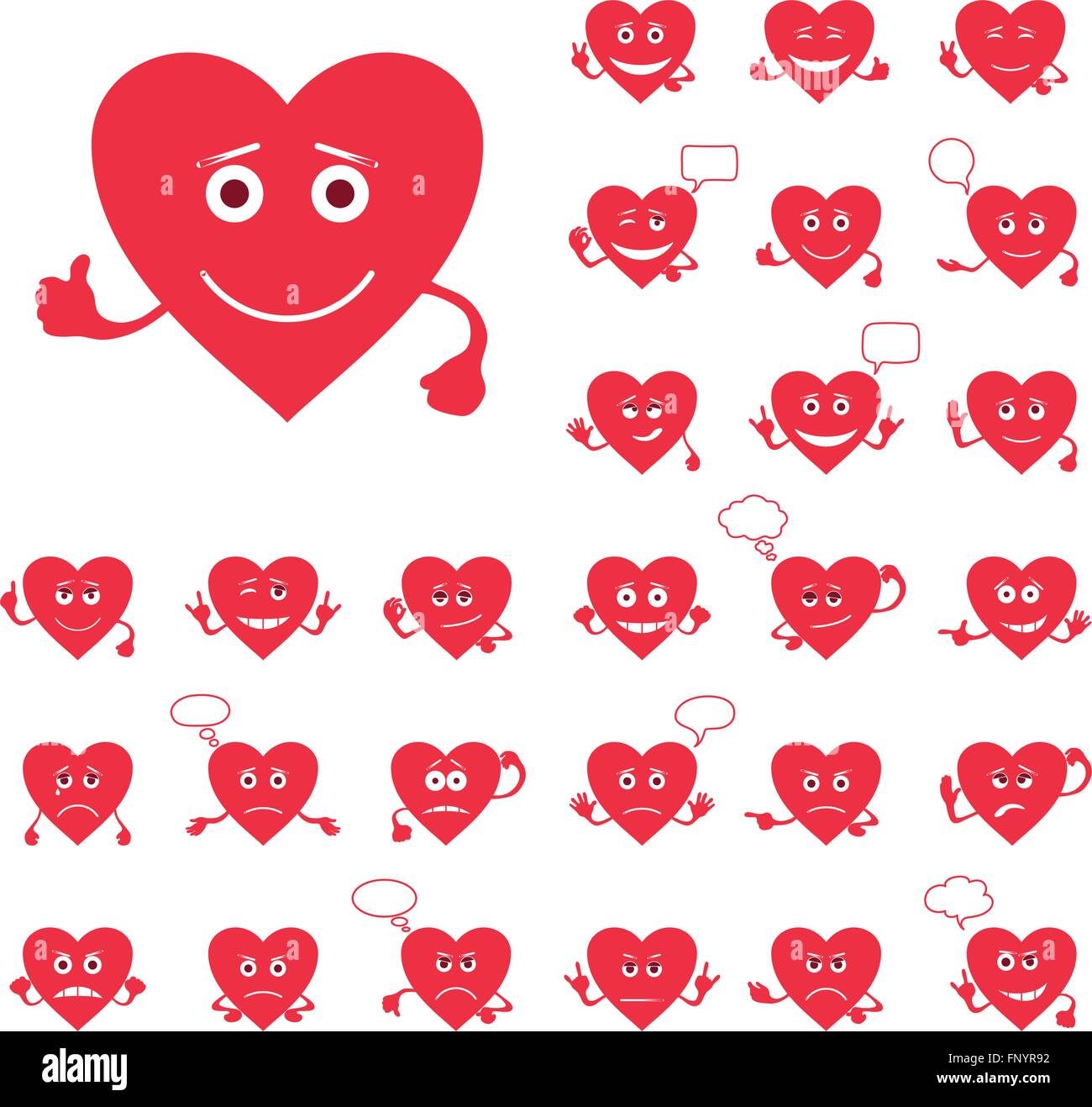 Okay heart character cartoon hi-res stock photography and images - Alamy