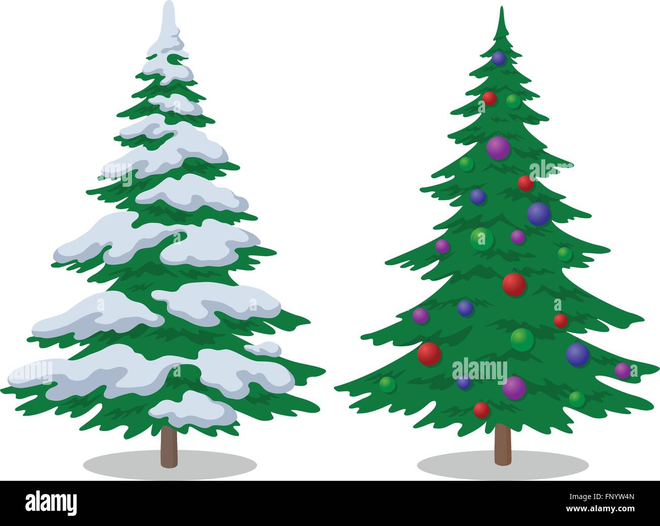 Pine trees isolated on white background Stock Vector Images - Alamy