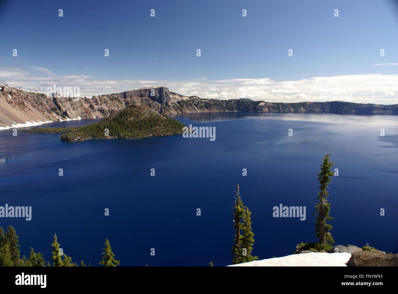 Crater lake, Caldera lake in Oregon state, formed around 7700 years ago ...