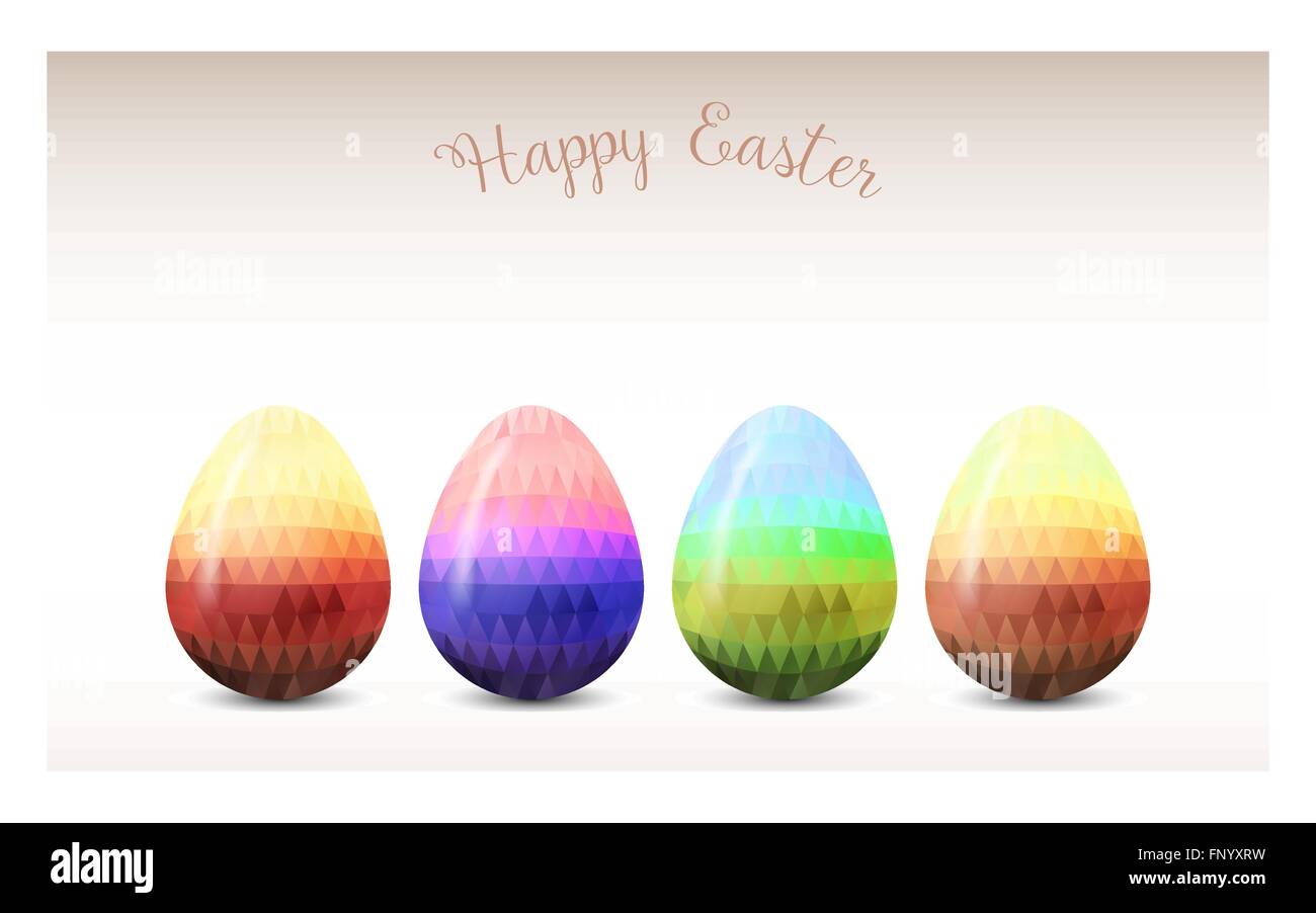 Colorful Easter eggs greeting. Polygonal vector design, low poly Stock Vector Image & Art - Alamy