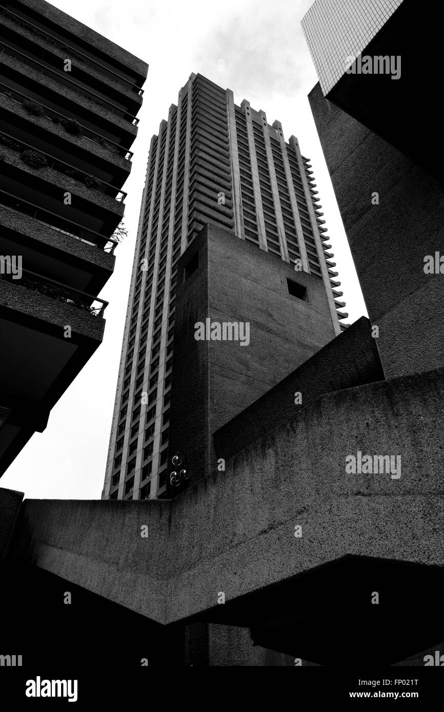 Barbican tower Black and White Stock Photos & Images - Alamy