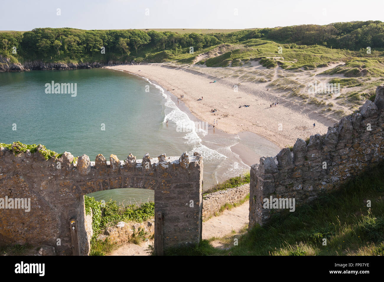 Barafundle Beach,Bay near Stackpole,Pembrokeshire,Wales,U.K Stock Photo ...