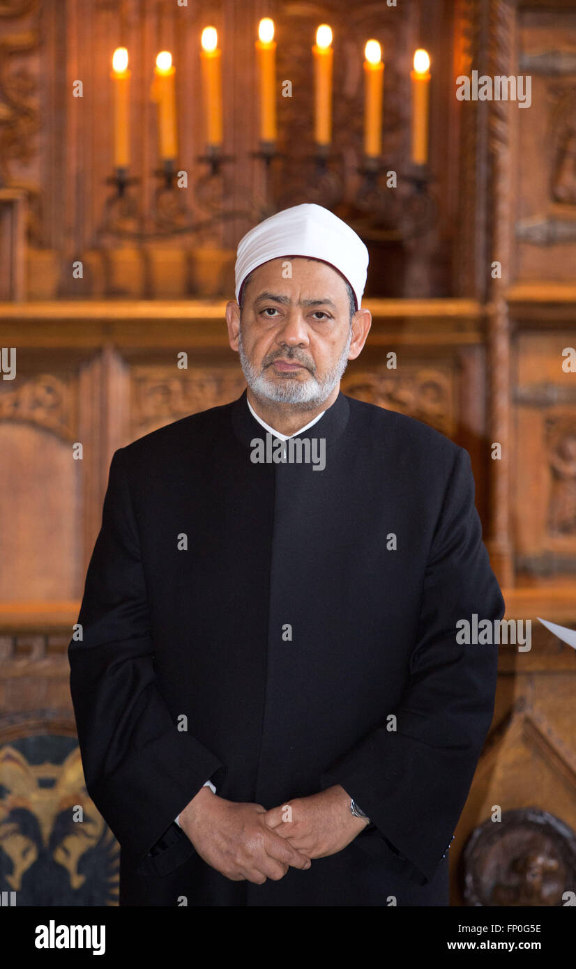 Ahmed el-Tayeb, Grand Imam of al-Azhar, pictured in the Friedenssaal ...
