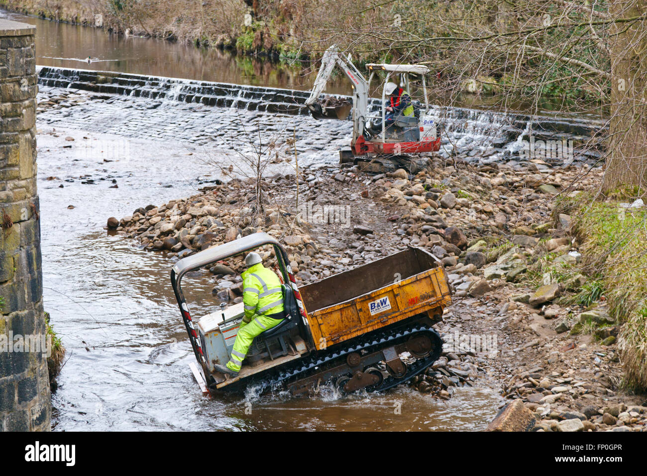 Hebden Bridge, Yorkshire, UK. 15th Mar, 2016. A small rubber track ...