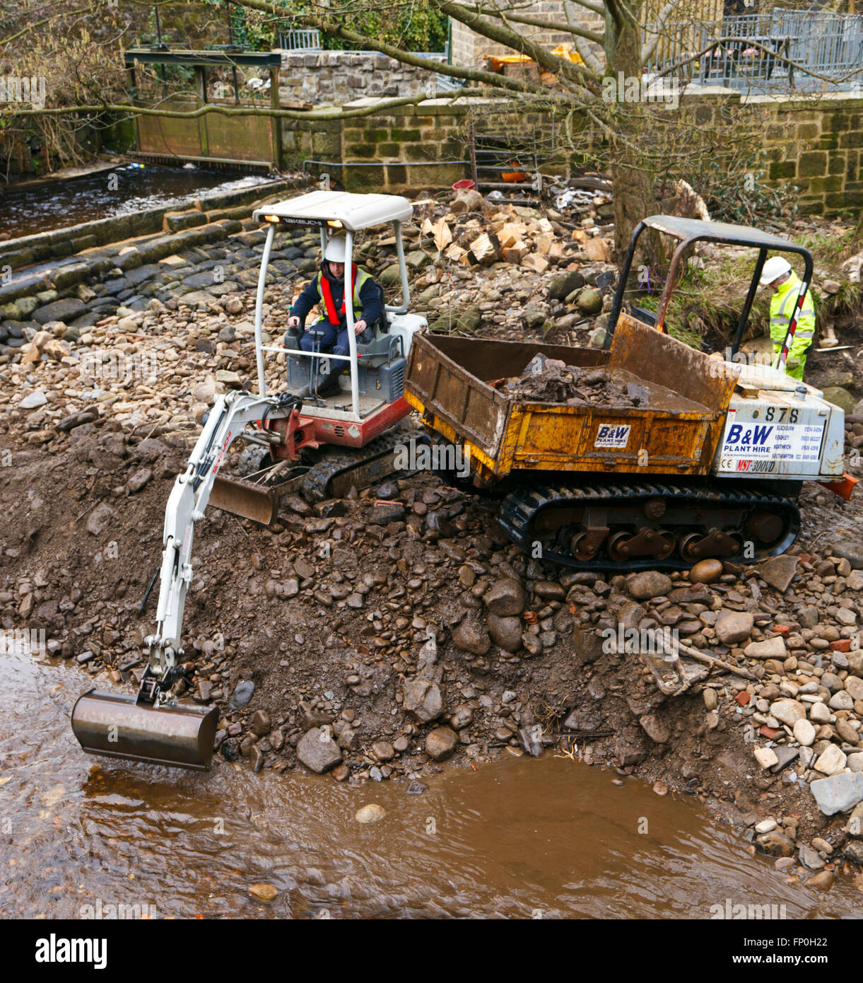 Hebden Bridge, Yorkshire, UK. 15th Mar, 2016. A small rubber track ...